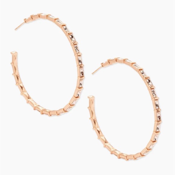 Kendra Scott | Jewelry | Kendra Scott Thora Rose Gold Hoop Earrings In ...